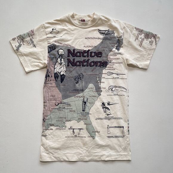 Art Unlimited Sportswear | Shirts | Vtg 9s Native Nations Aop Tshirt ...